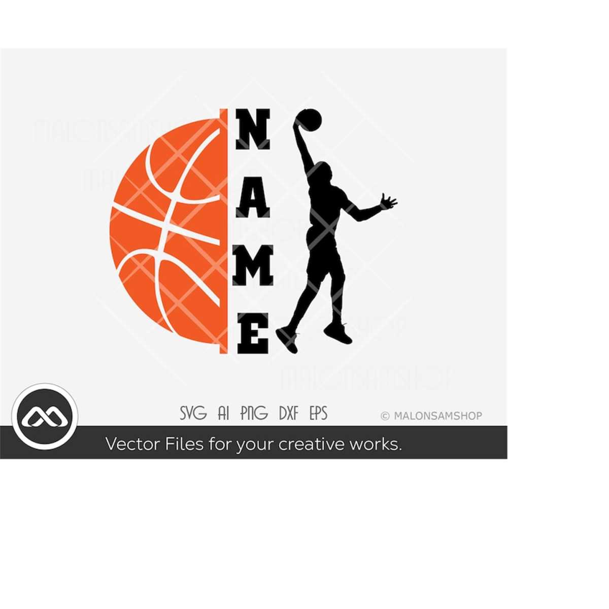 Basketball SVG Name Logo Frame - basketball svg, Digital fi | Inspire ...