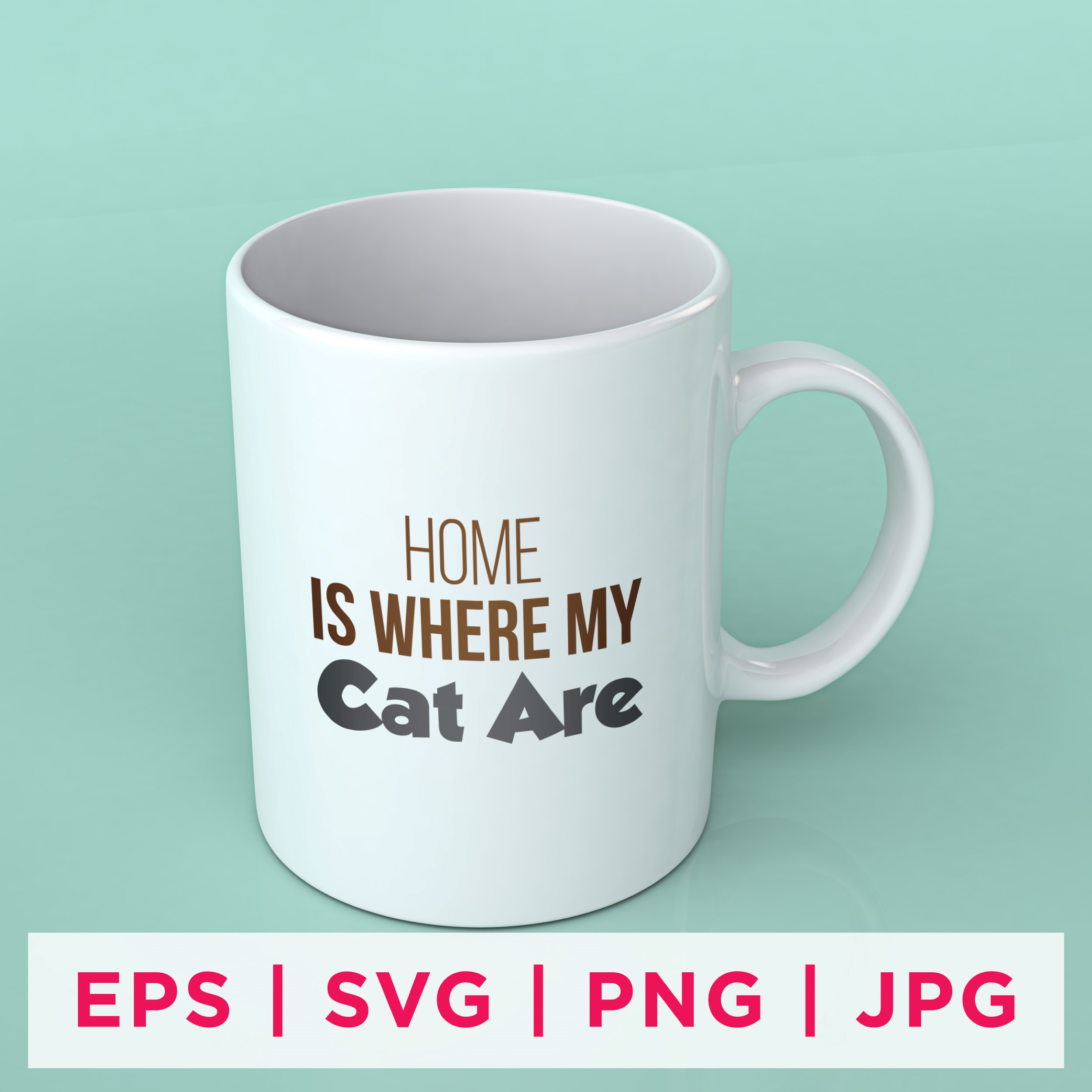 HOME IS WHERE MY Cat Are Cat Rescue Quote Stickers | Inspire Uplift