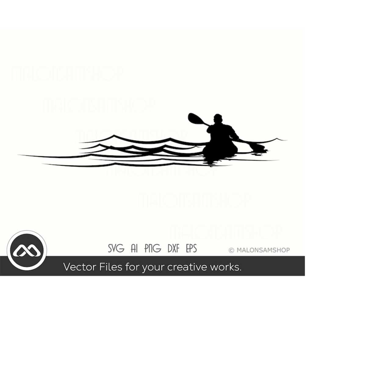 kayak SVG Wave - kayak svg, kayaking svg, canoe svg, boating | Inspire ...