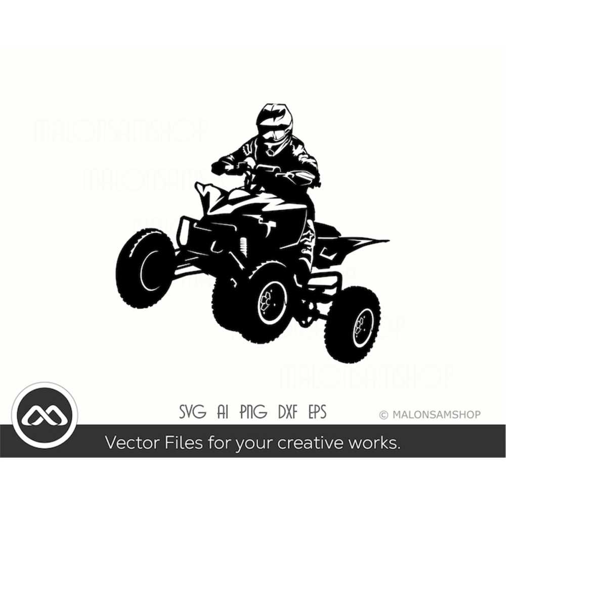 ATV SVG Silhouette 2 - atv svg, quad svg, 4 wheeler svg, dxf - Inspire ...