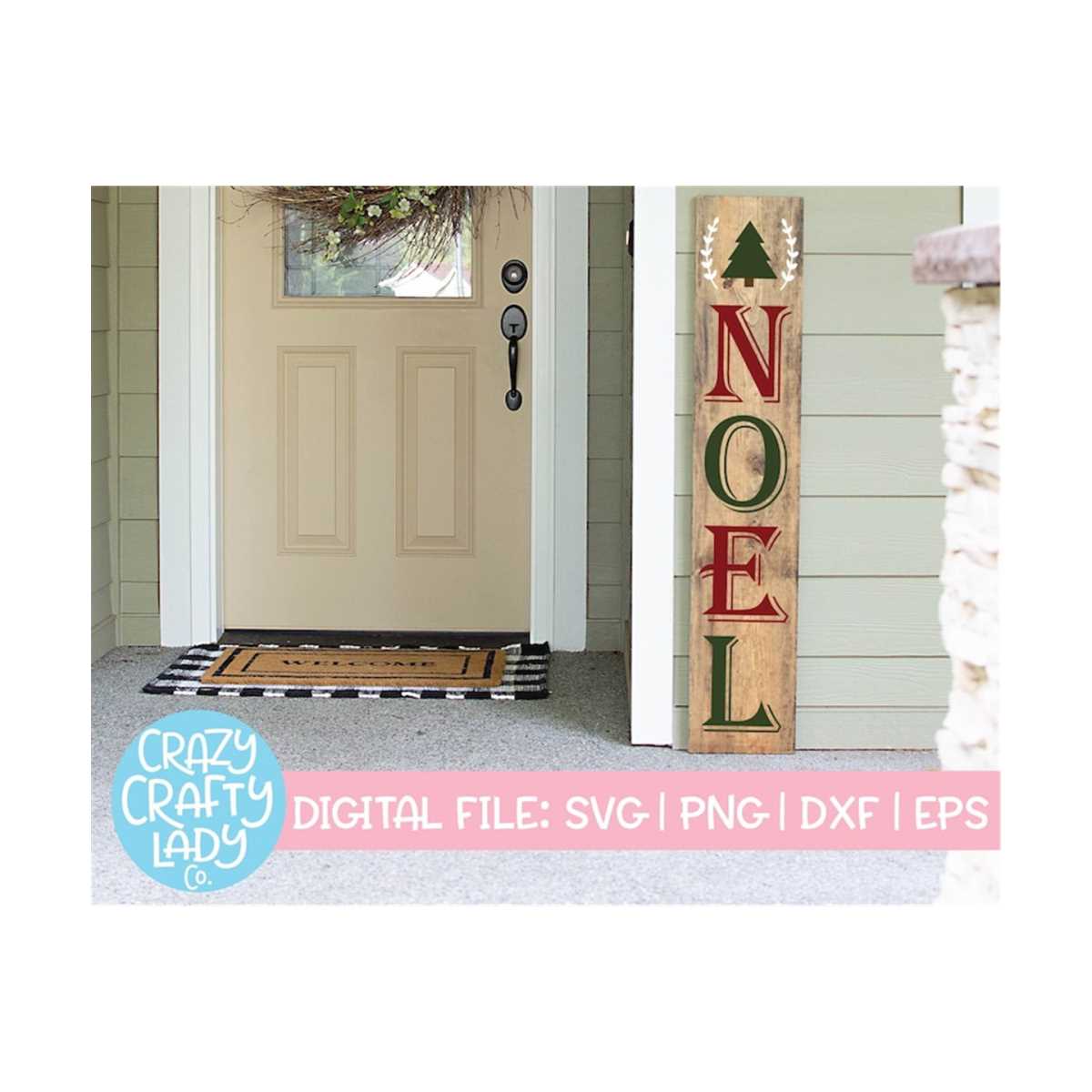 Noel SVG, Porch Sign Cut File, Farmhouse Design, Rustic Wint | Inspire ...
