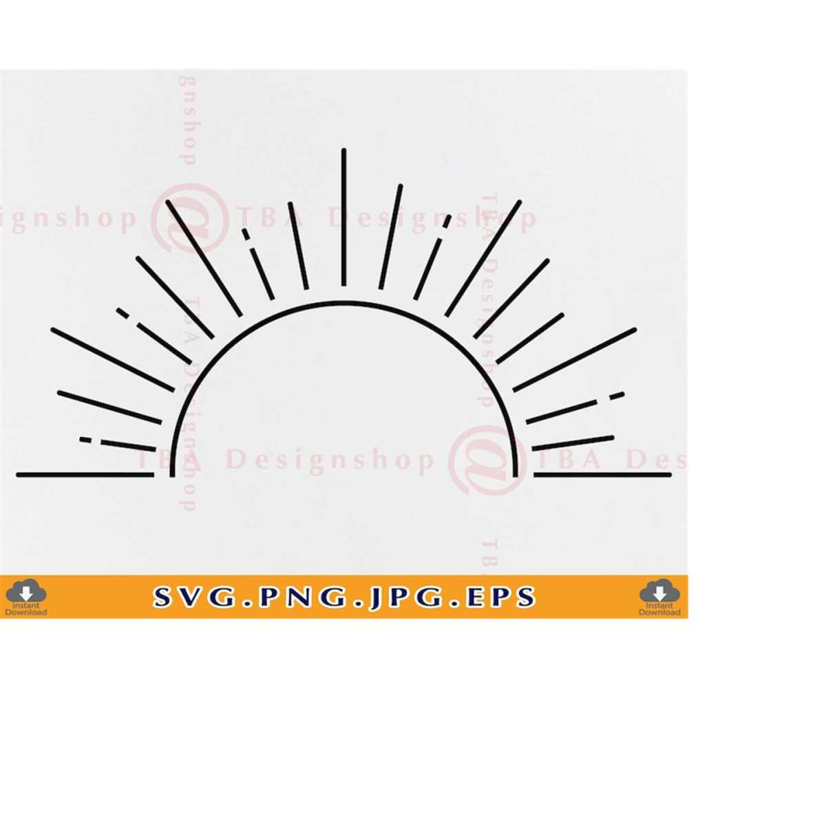 Sun SVG, Half Sun Svg, Sunburst SVG, Boho Sun Svg, Sunburst | Inspire ...