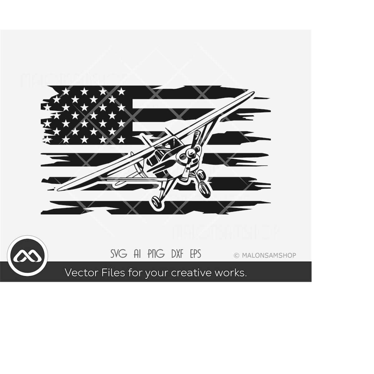 Small Plane SVG Us flag - Airplane svg, airplane pilot svg, - Inspire ...