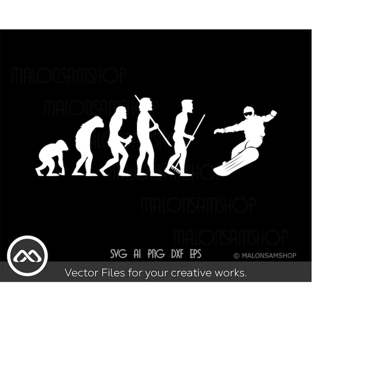 Snowboard SVG Evolution - snowboarding svg, snowboard svg fo | Inspire ...