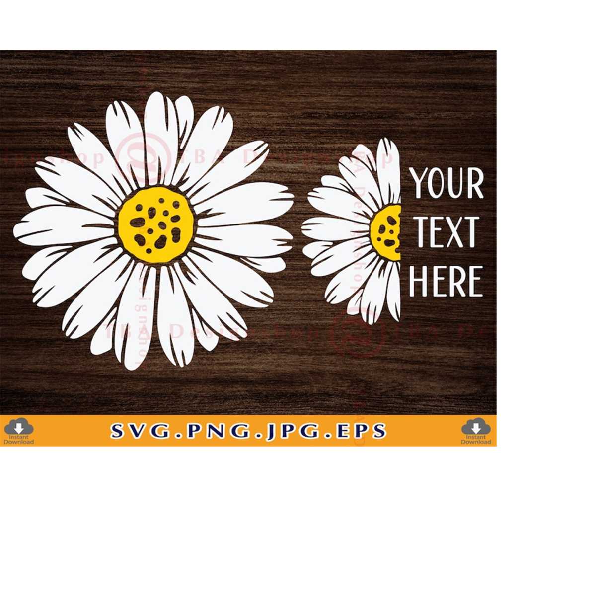 Daisy SVG, Daisy Flower SVG, Half Daisy SVG, Simple Daisy Sv | Inspire ...