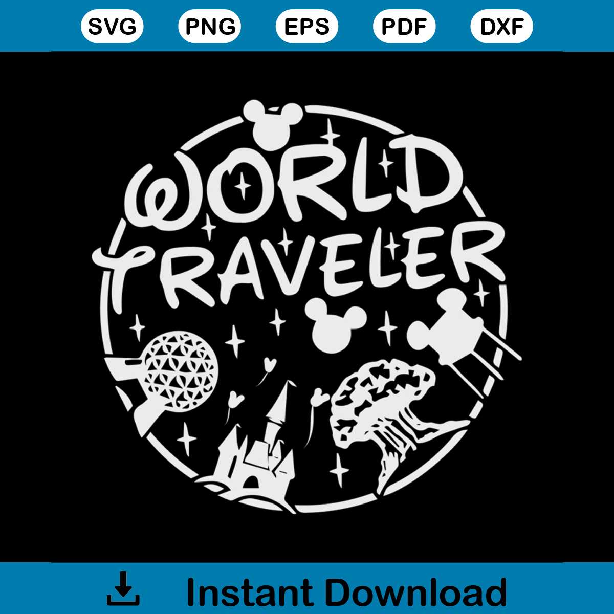 World Traveler Svg, Disney Shirt Svg, Disney World Svg, Disn - Inspire ...