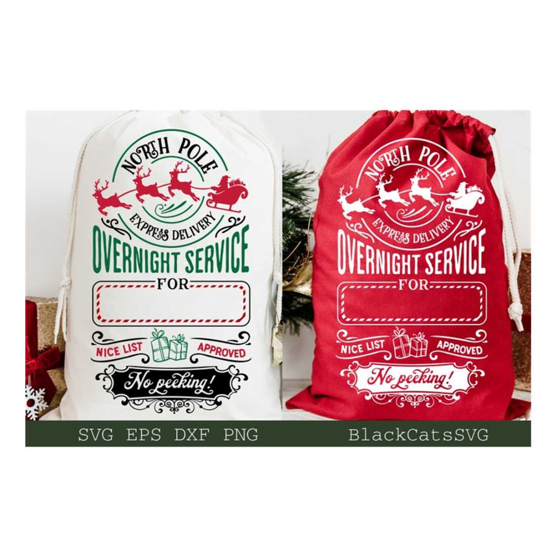 Santa Sack SVG, North Pole express svg, Reindeer express svg | Inspire ...