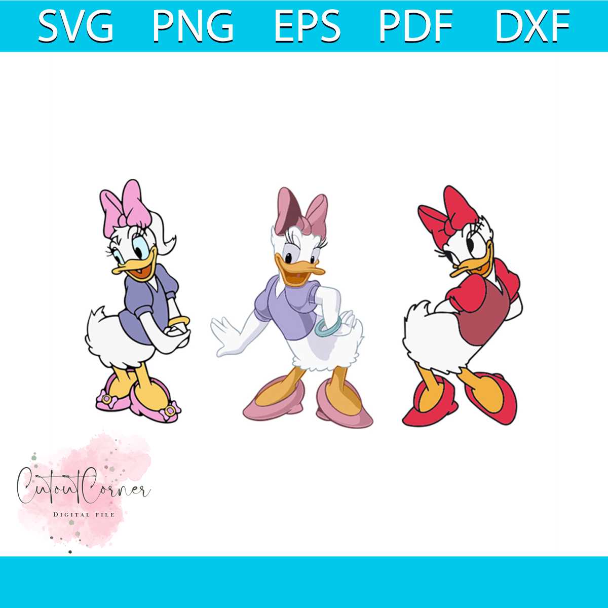 Daisy Duck Svg, Disney Svg, Disney Character Svg, Cartoon Ch | Inspire ...