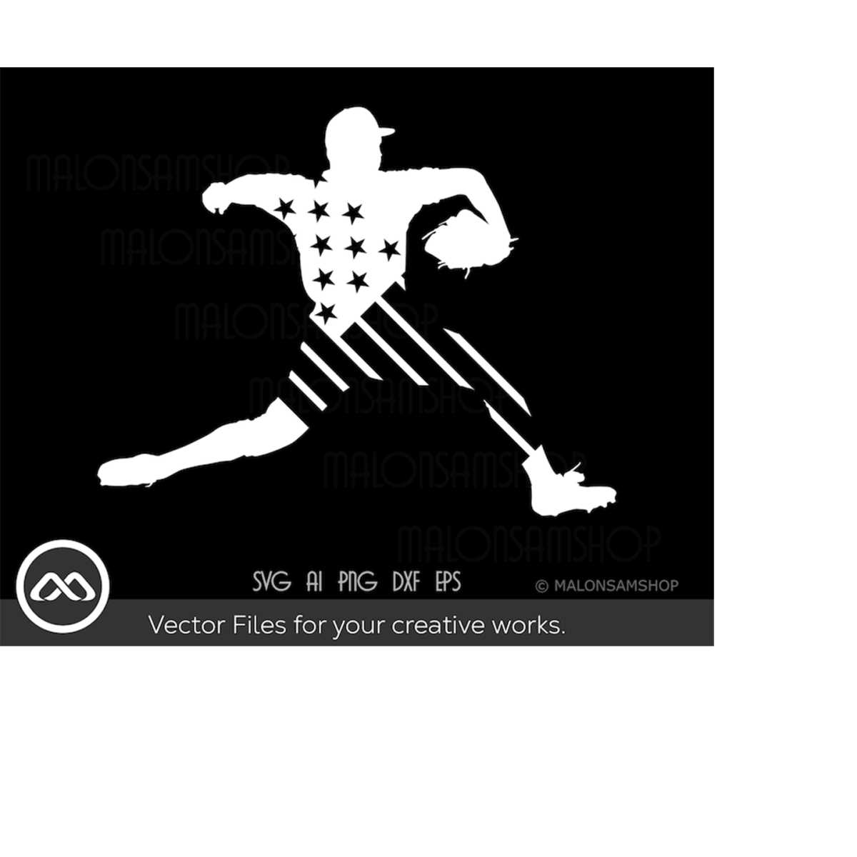 Baseball SVG Pitcher American Flag - baseball svg, softball | Inspire ...