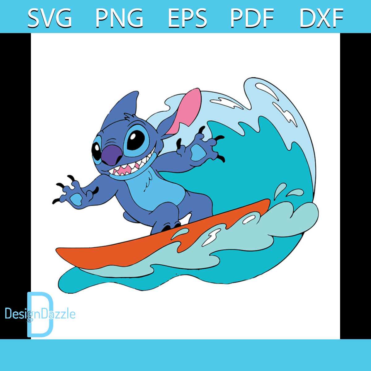 Stitch Surfing Svg, Disney Svg, Disney Character Svg, Cartoo | Inspire ...