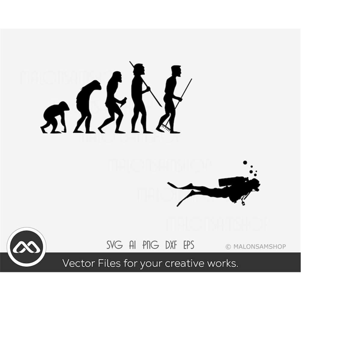 Scuba SVG scuba evolution - scuba diving svg, diving svg, sc | Inspire ...