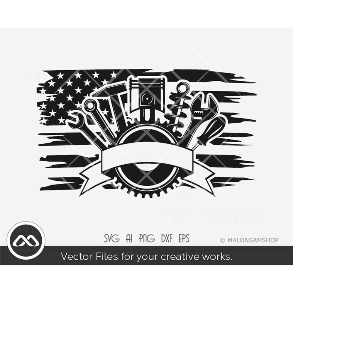 Mechanic SVG US flag Tools - mechanic svg, wrench svg, tools | Inspire ...