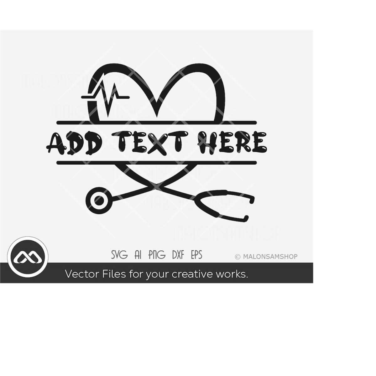 Nurse SVG Stethoscope heart - nurse svg, nurse life svg, med | Inspire ...