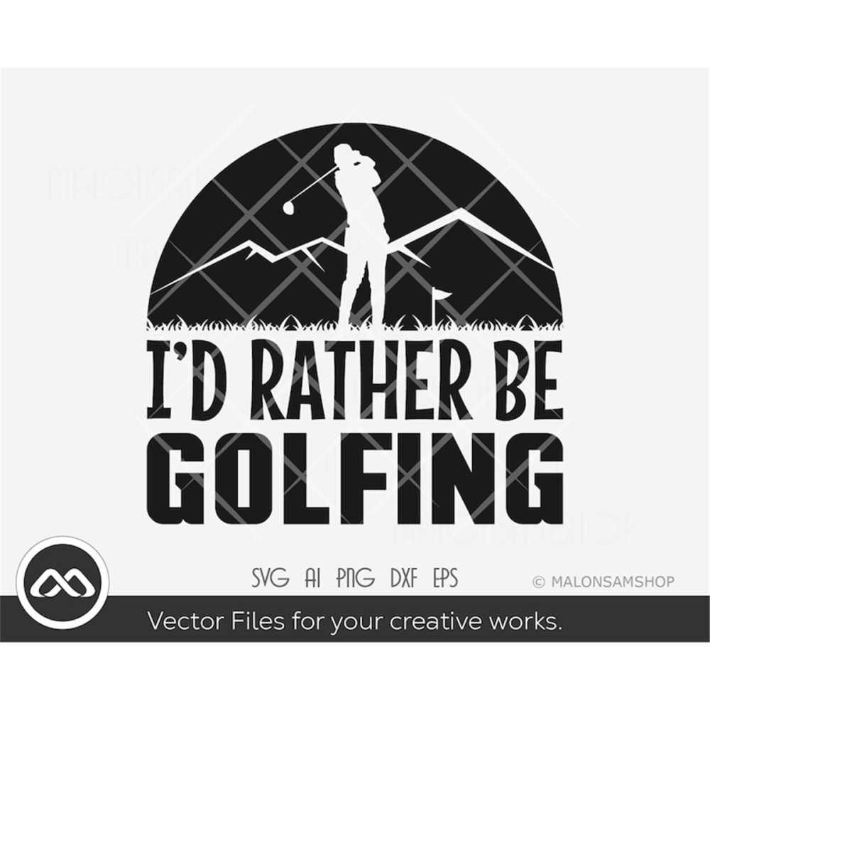 Golfer SVG I'd rather be golfing - golf svg, golfing svg, go | Inspire ...