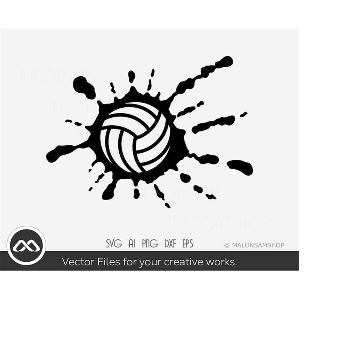 Volleyball svg Splat - volleyball svg, volleyball mom svg, s - Inspire ...