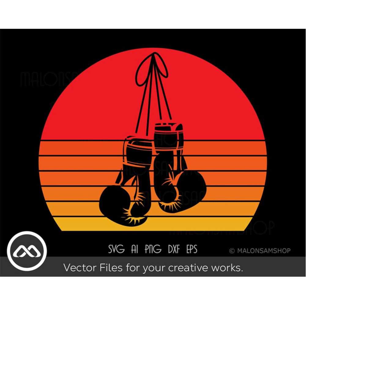 Retro Boxing Gloves SVG, boxing svg, boxing cut file, boxing | Inspire ...