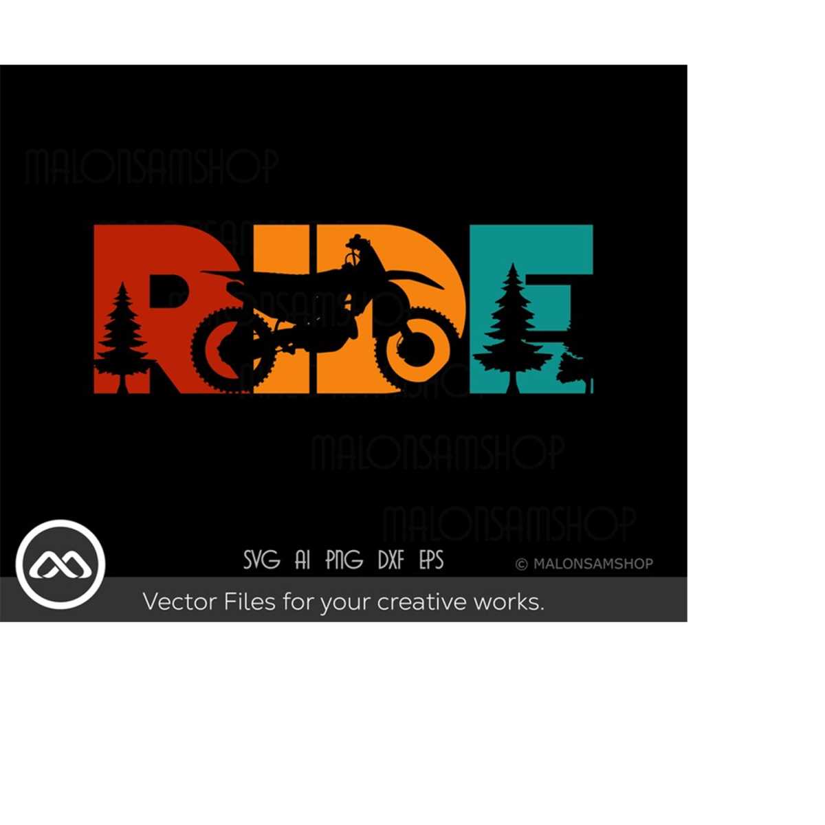Retro Motocross SVG Ride - motorcross svg, dirt bike svg, mo | Inspire ...