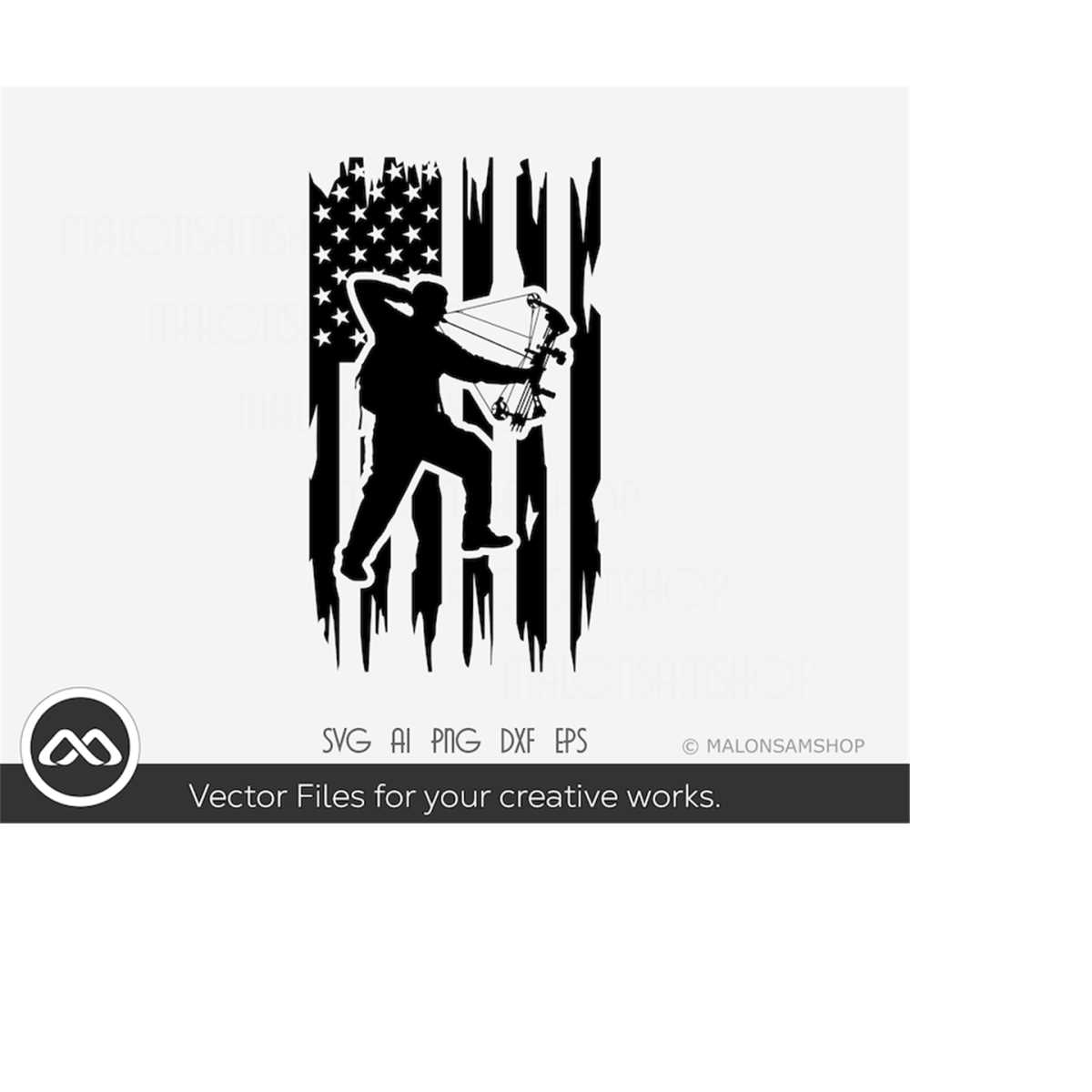 Bow Hunting SVG Distressed US Flag - bow hunting svg, hunter | Inspire ...
