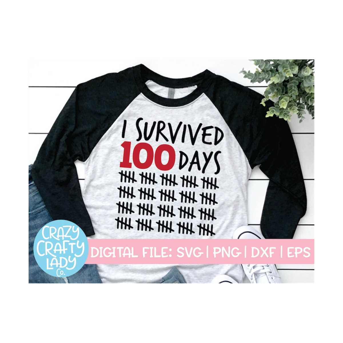 I Survived 100 Days SVG, 100th Day of School Cut File, Kid's | Inspire ...
