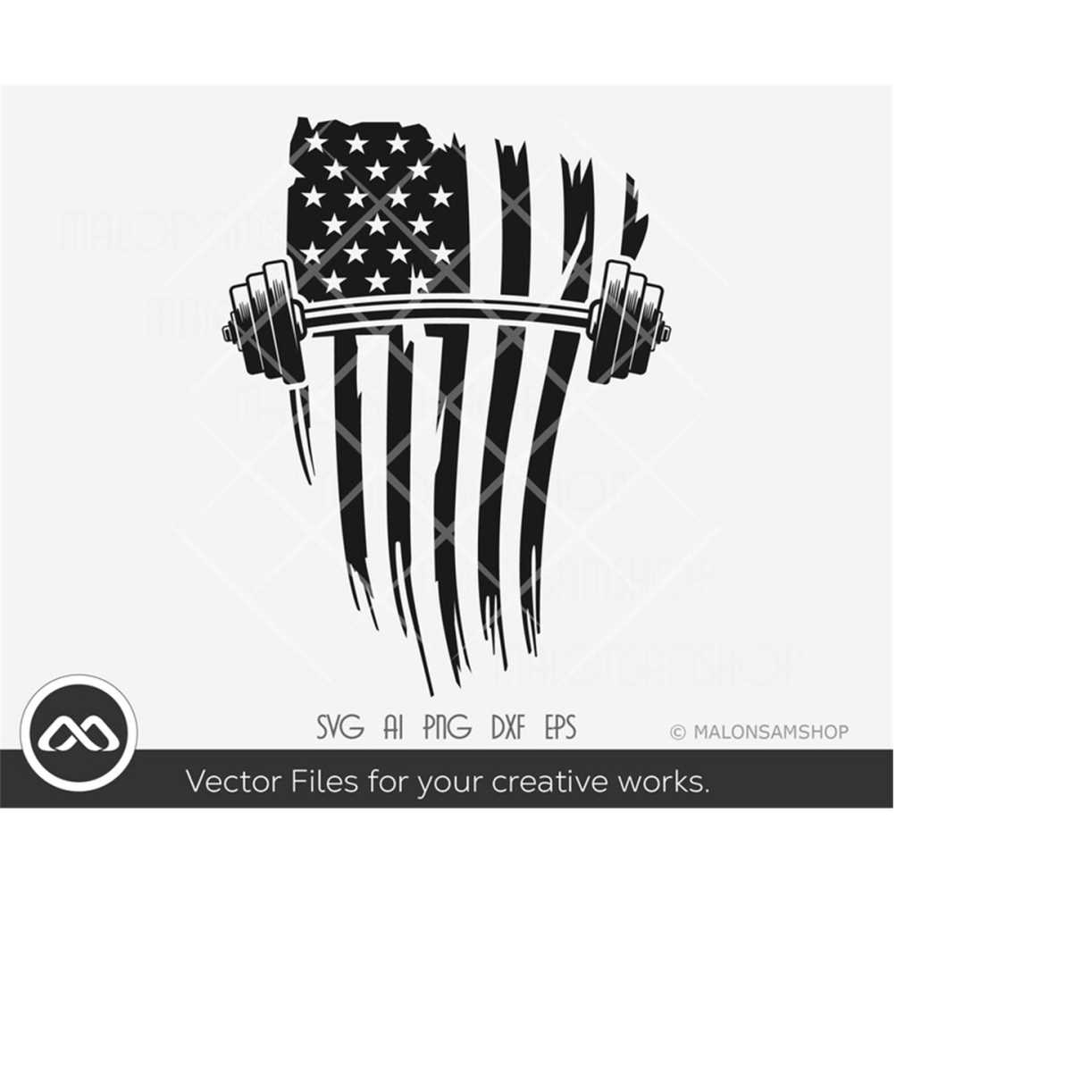 Barbell SVG Us flag - workout svg, barbell svg, exercise svg | Inspire ...
