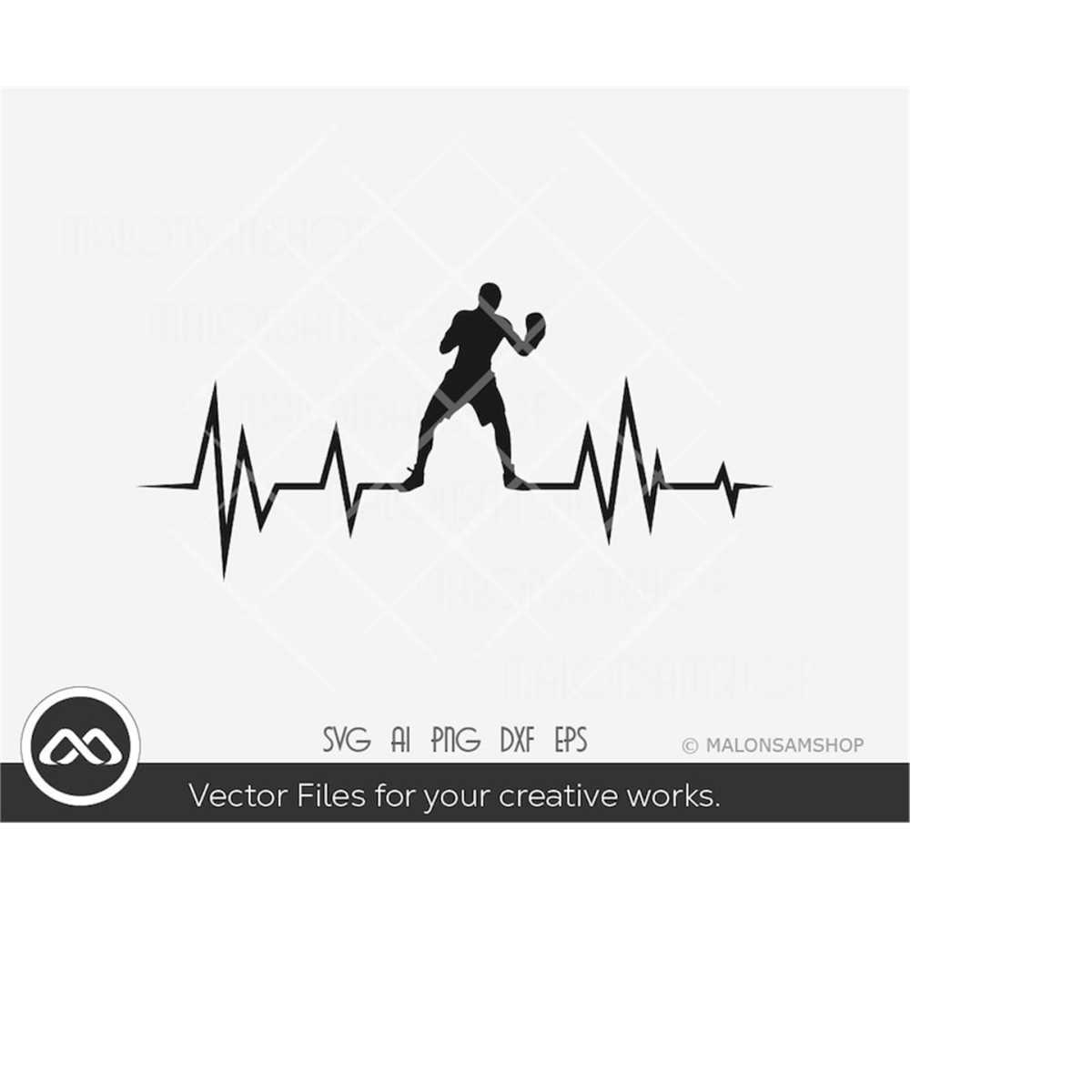 Boxing SVG heartbeat - boxing svg, boxing cut file, boxing s | Inspire ...