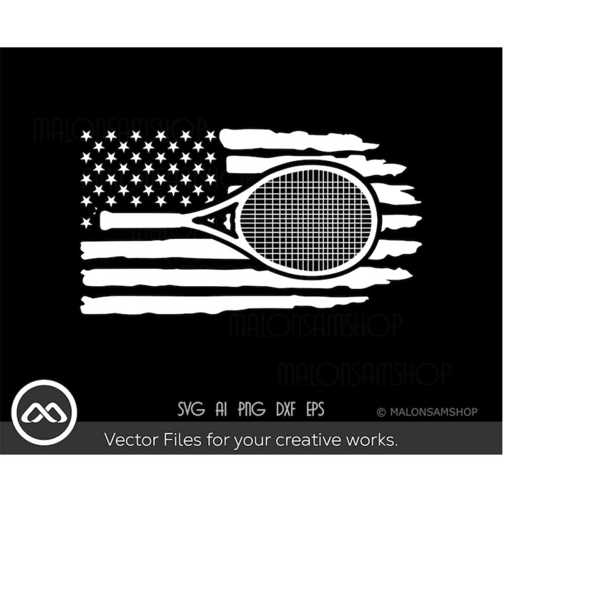 Cool Tennis SVG American Flag Racket - tennis svg, tennis ba | Inspire ...