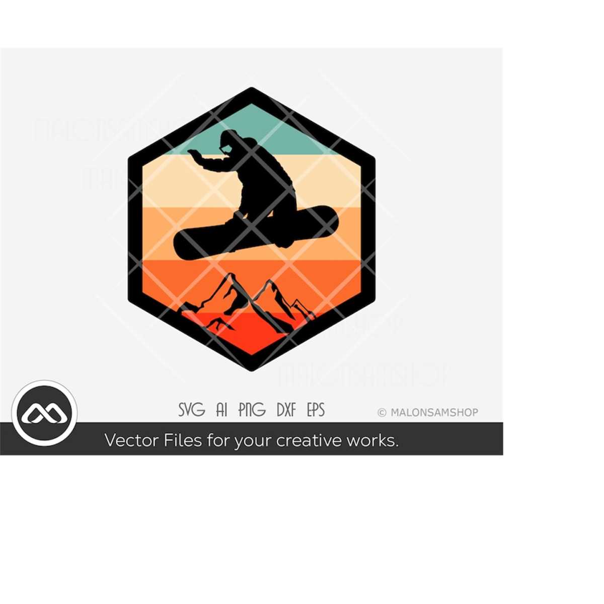 Retro Snowboard SVG, logo 2, snowboarding svg, snowboard svg - Inspire ...