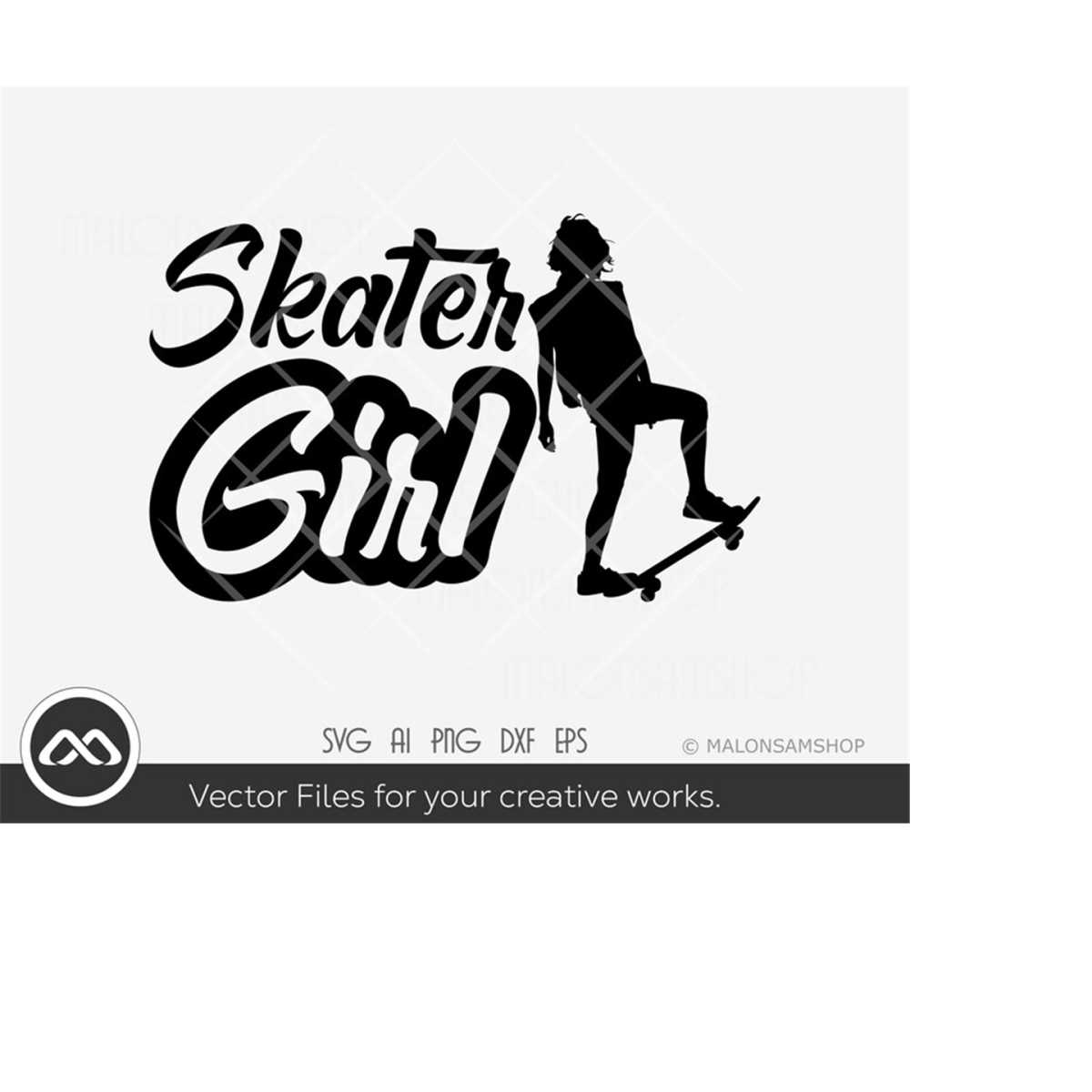Skateboard SVG Skater Girl - skateboarding svg, skater svg, | Inspire ...