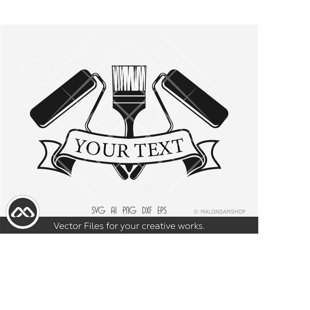 Painter SVG Monogram text - painter svg, paint brush svg, pa | Inspire ...