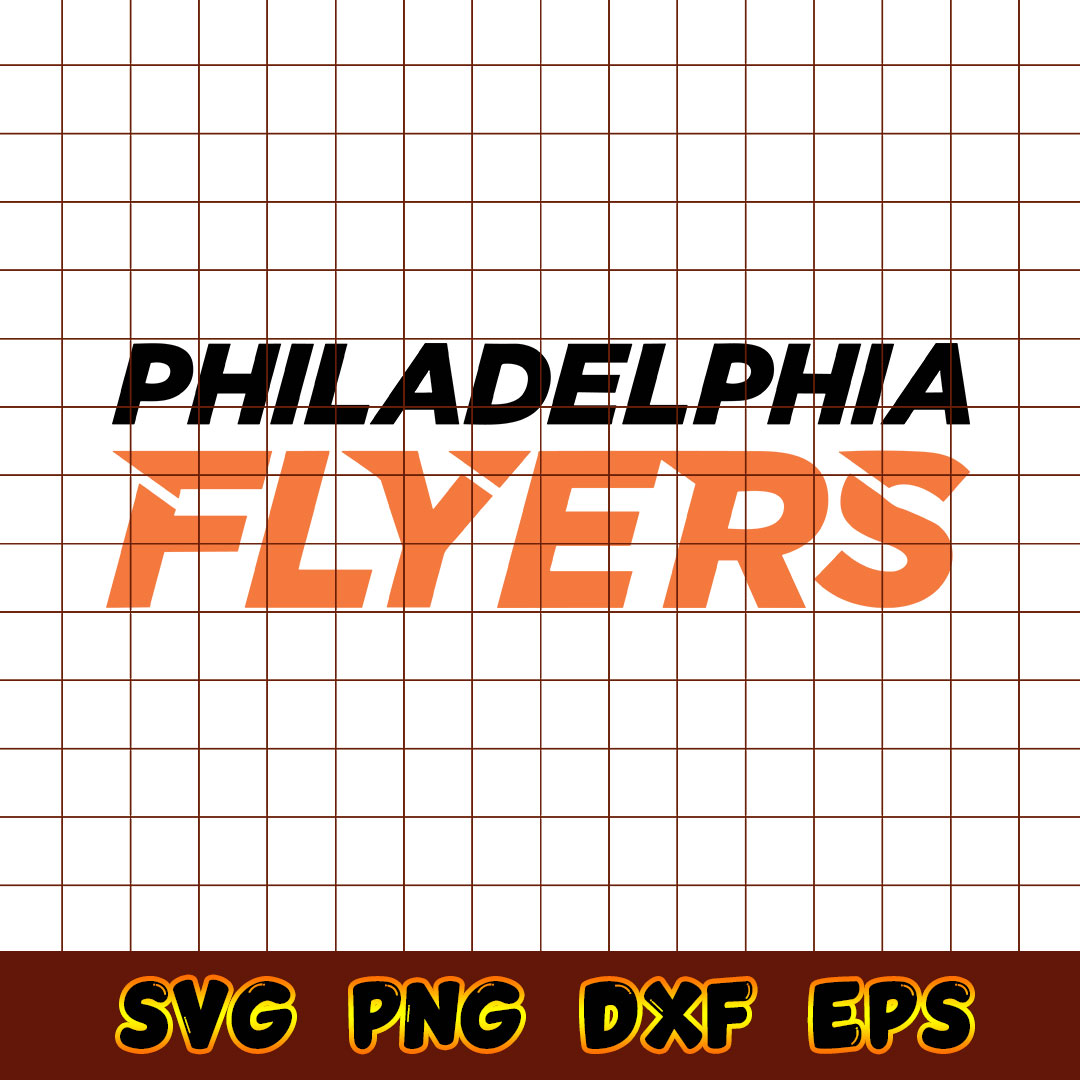 Philadelphia Flyers Text Logo Svg, Philadelphia Flyers Svg | Inspire Uplift