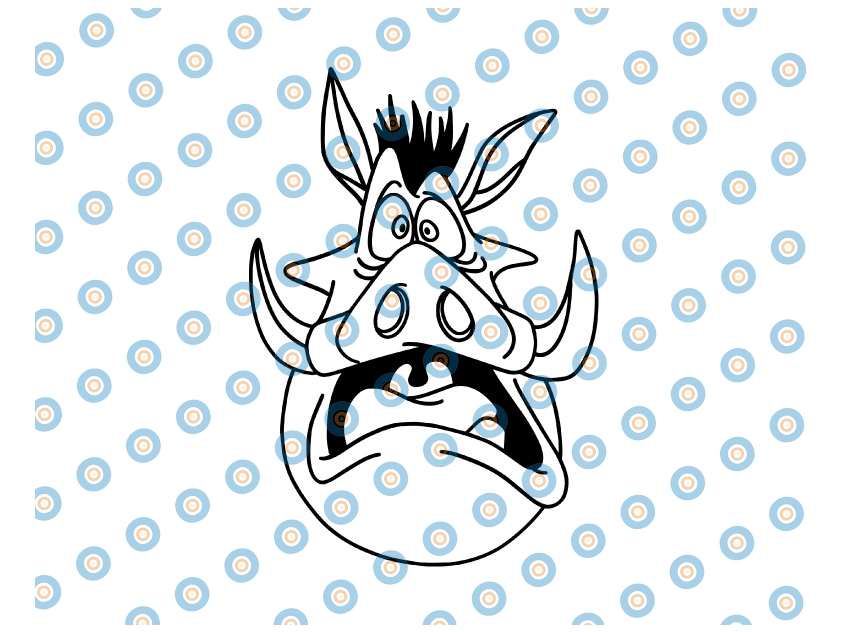 Funny Pumba face svg, Lion King svg, Lion King cut file, Pum | Inspire ...