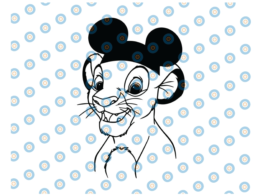 Simba with Mickey ears svg, Lion King svg, Lion King cut fil - Inspire ...