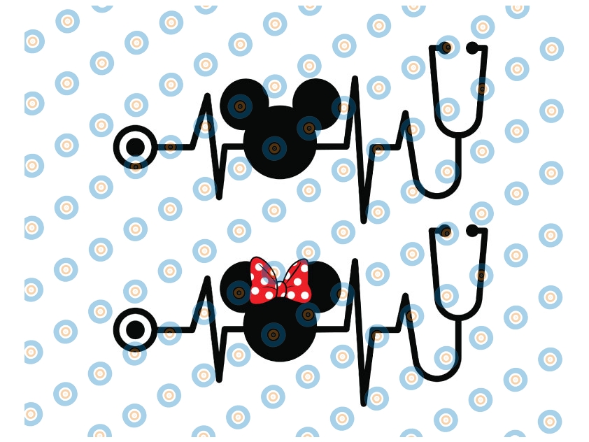Mickey and Minnie Mouse Heartbeat sign, nurses stethoscope/ | Inspire ...