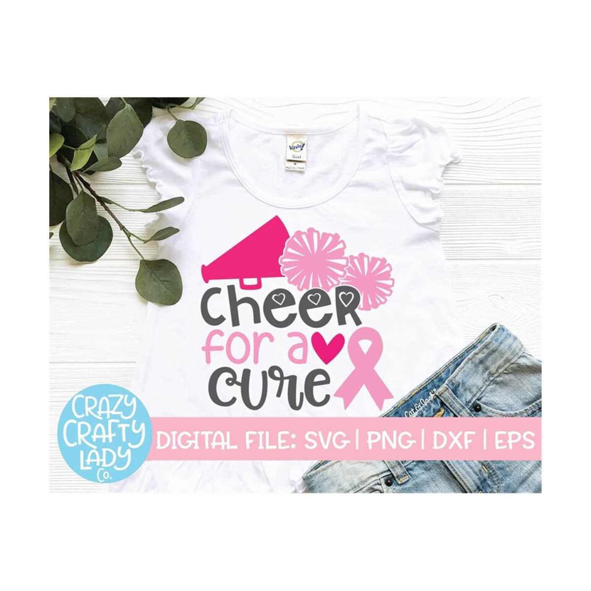Cheer for a Cure SVG, Breast Cancer Cut File, Awareness Desi | Inspire ...