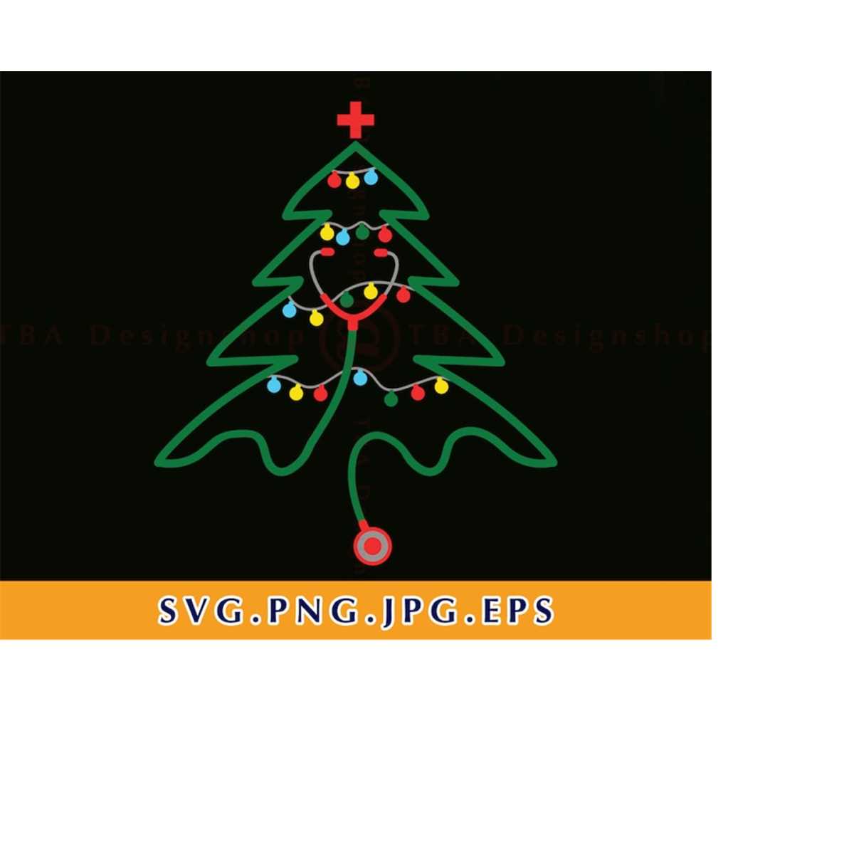 Medical Christmas Tree Svg, Stethoscope Christmas Tree Svg,N | Inspire ...