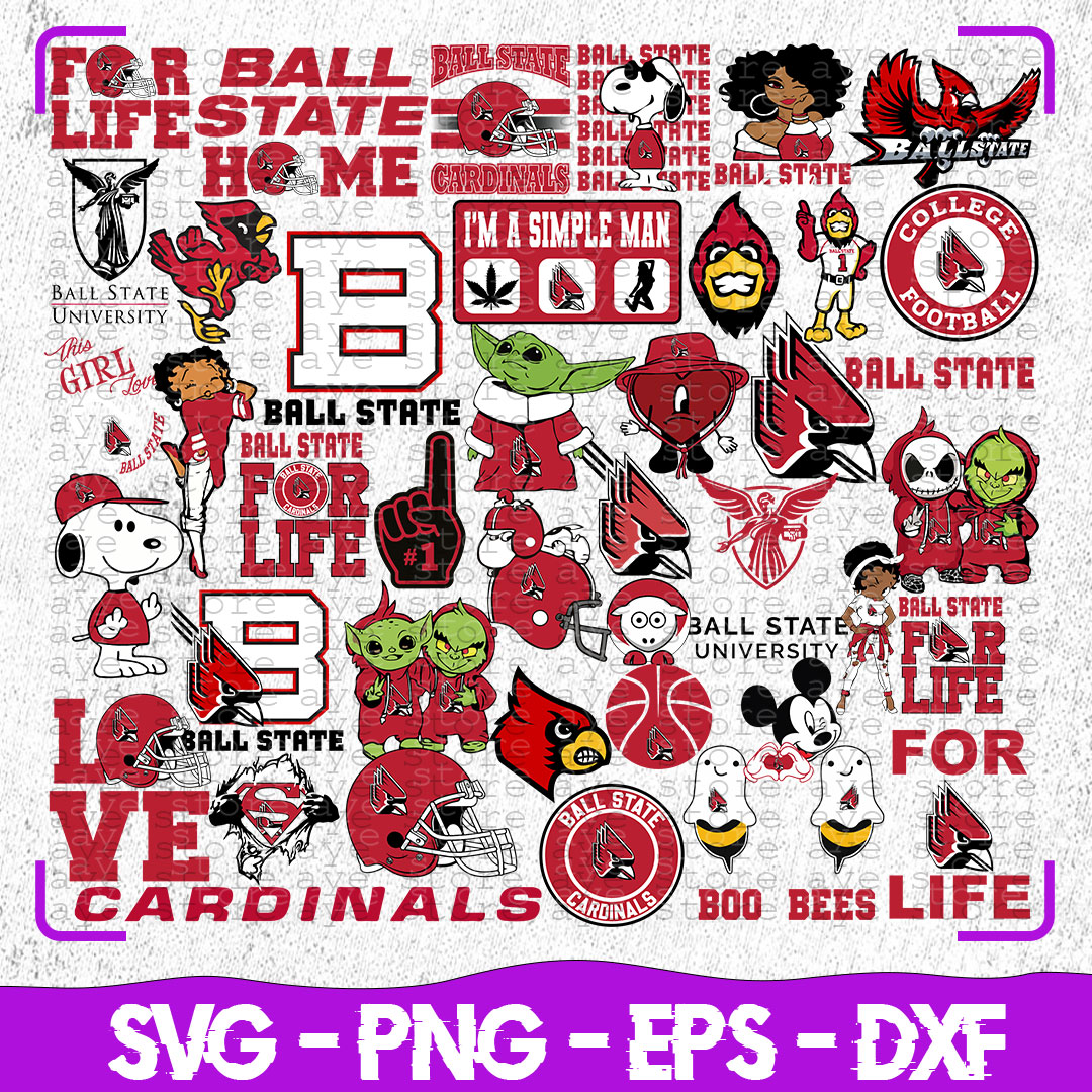 Ball State Cardinals Football Svg, Sport Svg, Ball State Car | Inspire ...