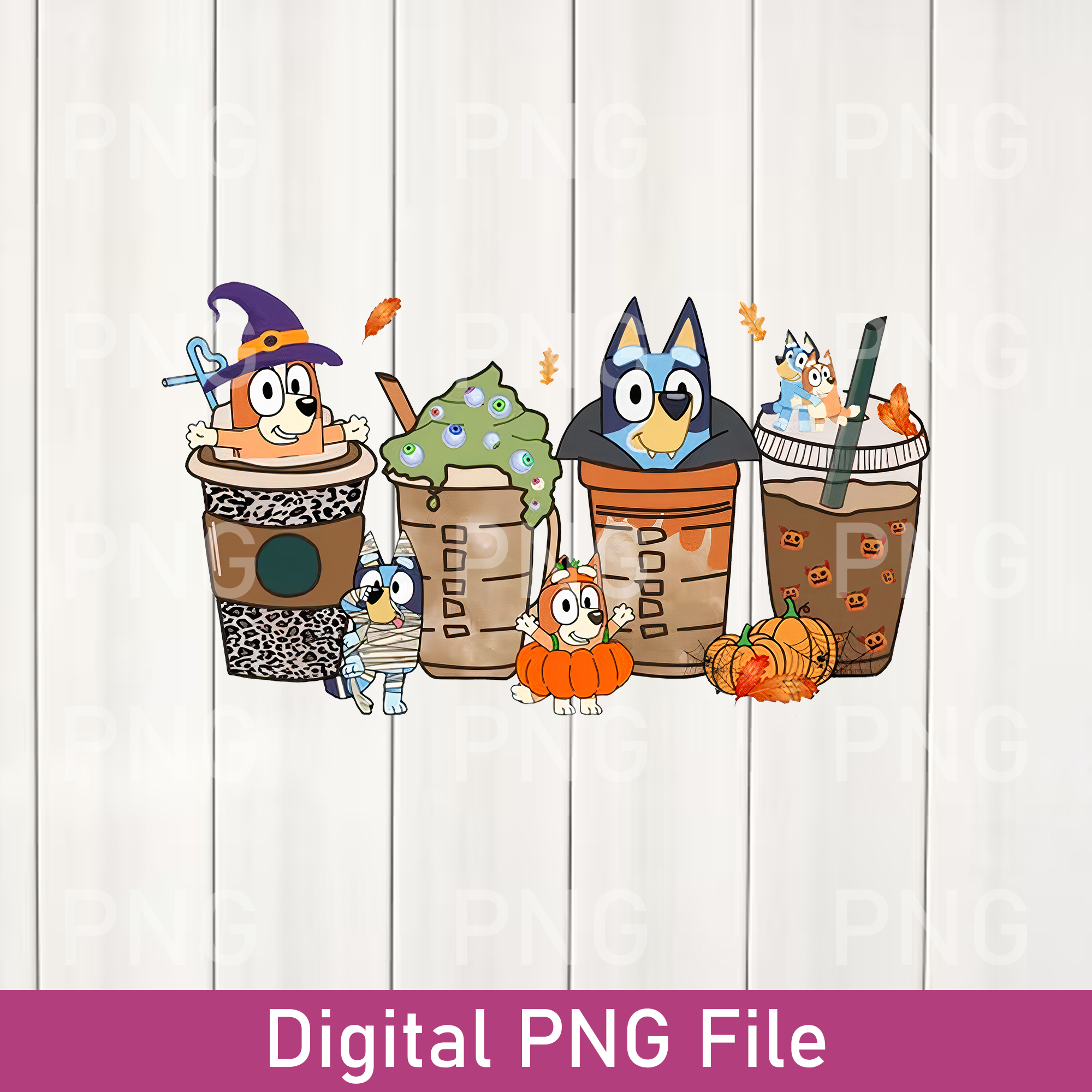 Bluey Coffee Latte PNG, Bluey Latte Halloween PNG, Gift For | Inspire ...