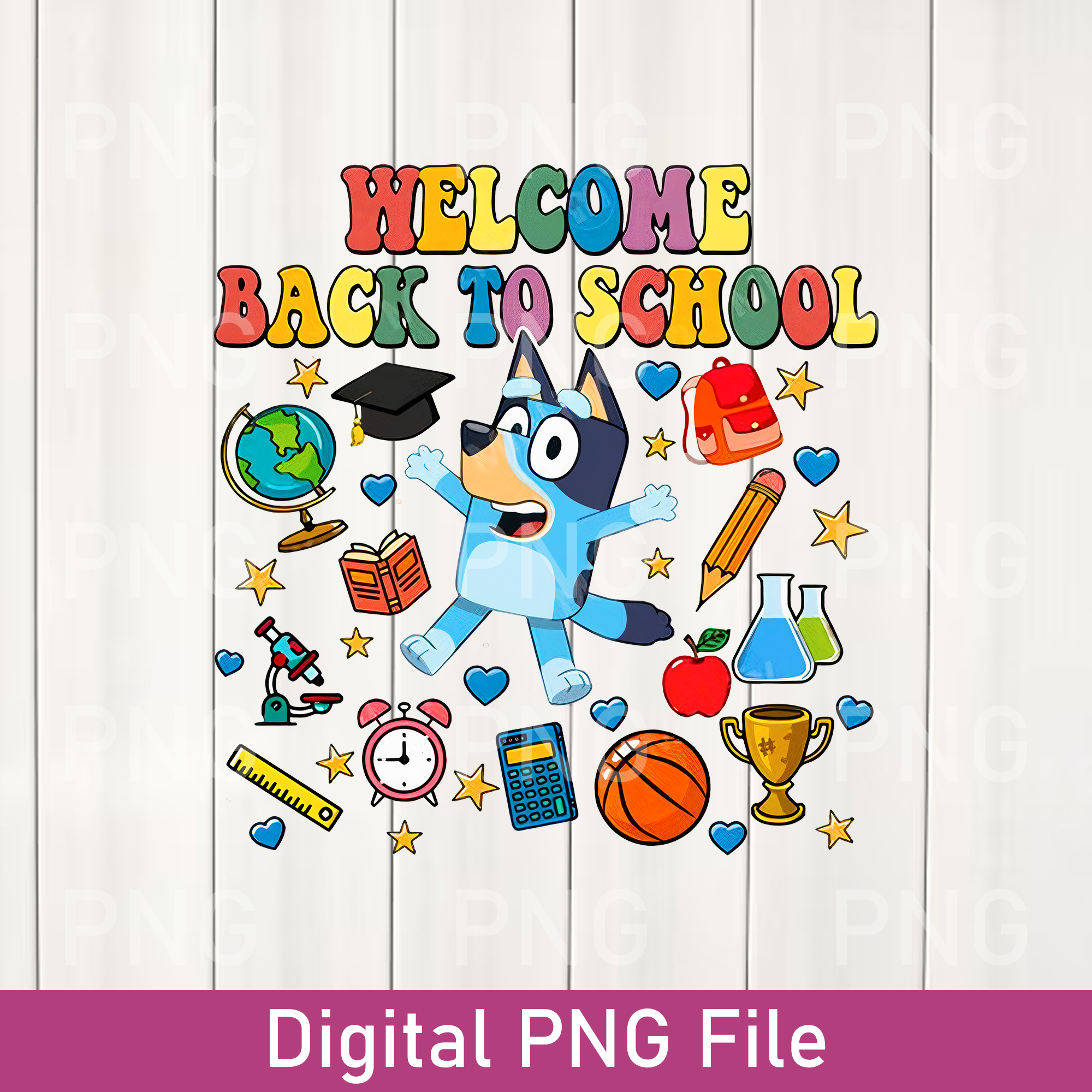 Welcome Back To School Bluey Bingo PNG, Bluey Back To Schoo | Inspire ...
