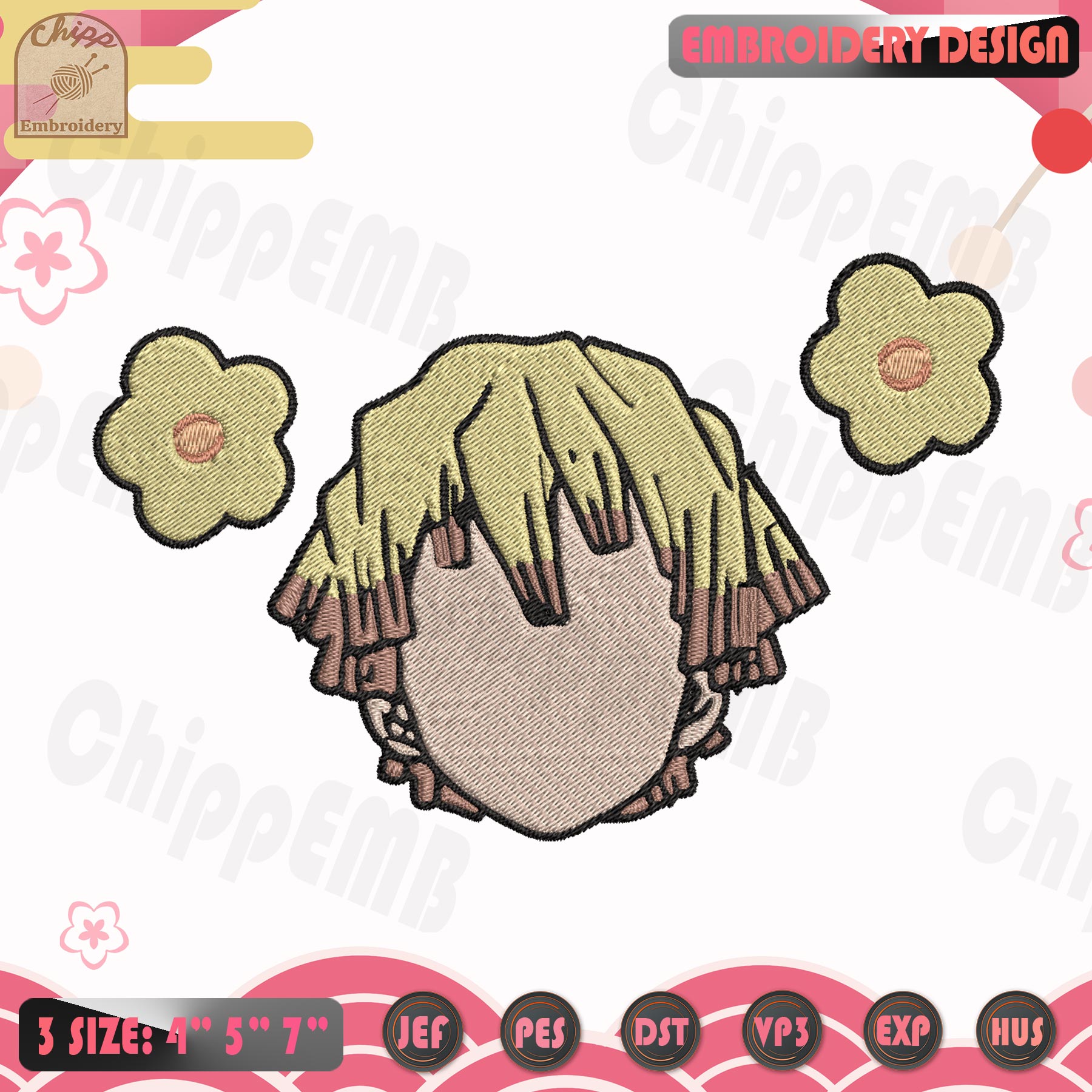 Demon Slayer Embroidery Design, Anime Embroidery File, Machi | Inspire ...