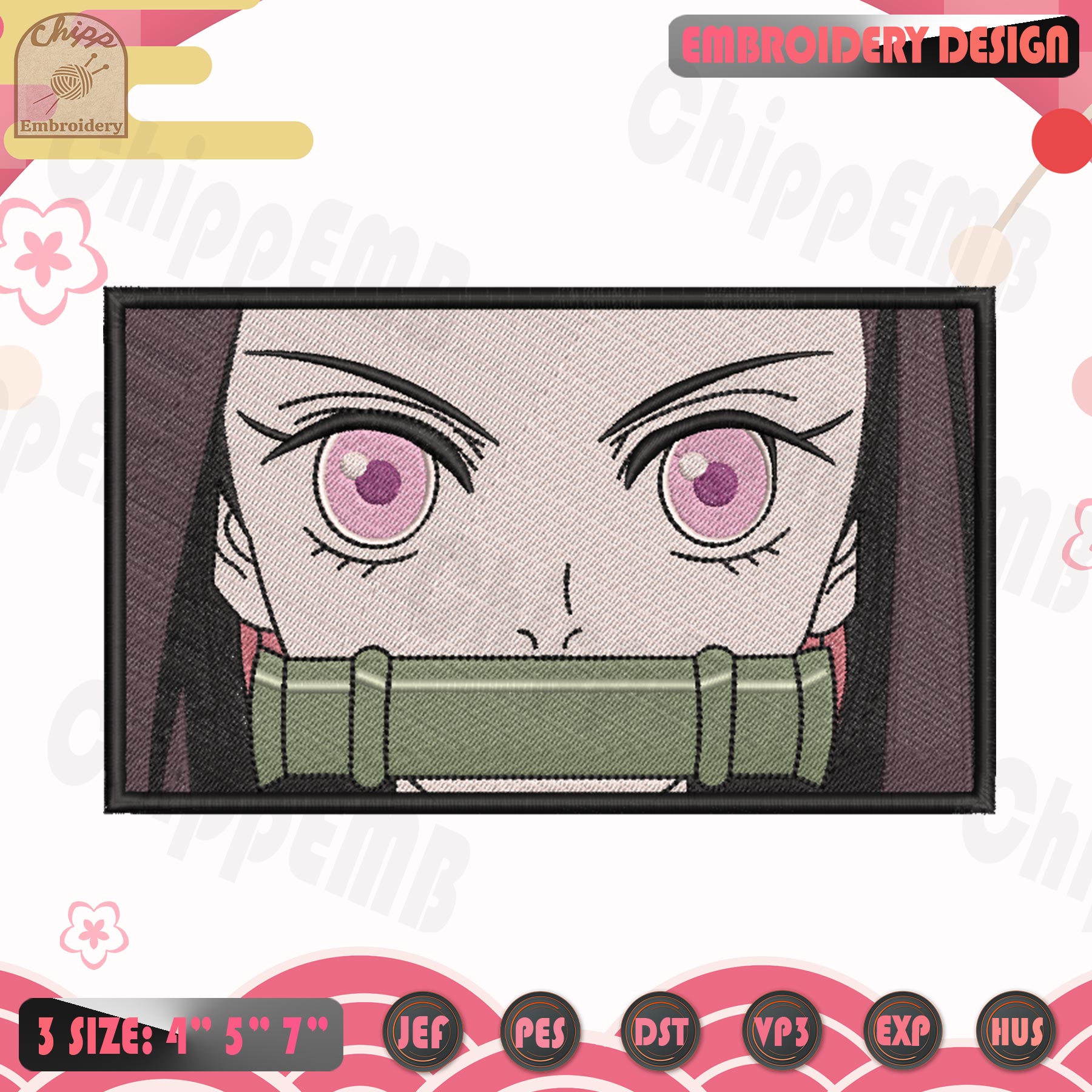 Demon Slayer Embroidery Design, Anime Embroidery File, Machi - Inspire ...