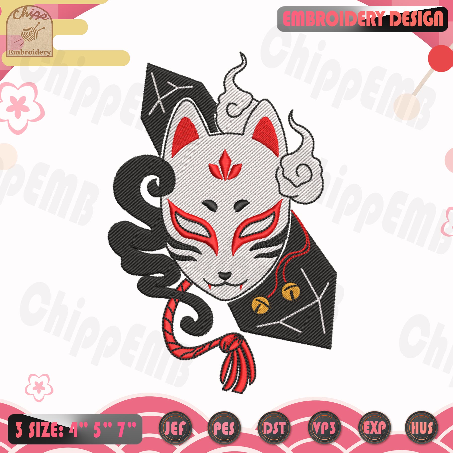 Demon Slayer Embroidery Design, Anime Embroidery File, Machi | Inspire ...