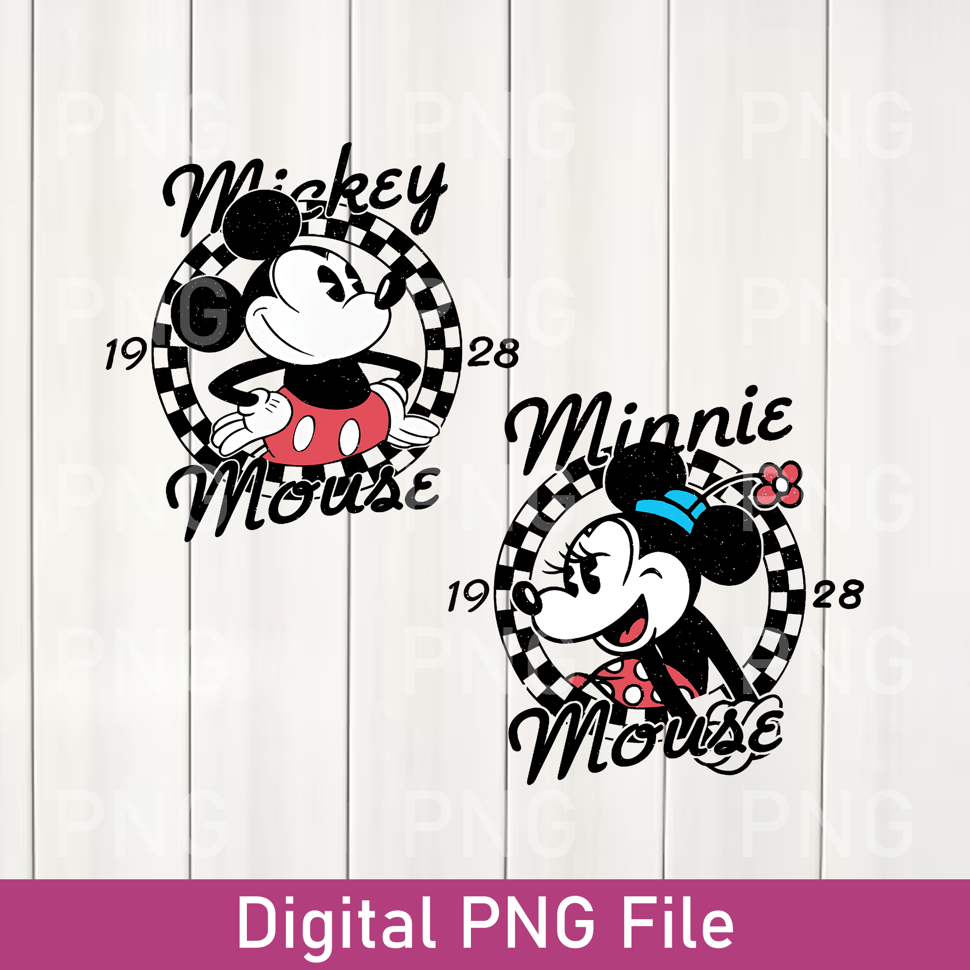 Retro Minnie Mickey Est 1928 PNG, Disney Mickey Mouse PNG, M | Inspire ...