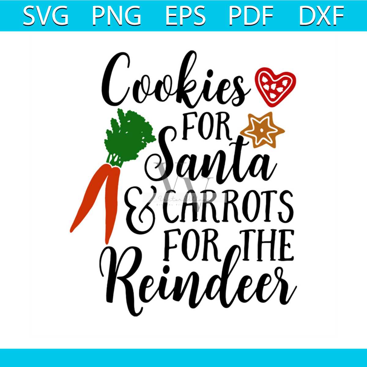 Cookies for Santa & Carrots for the Reindeer svg, Christmas | Inspire ...