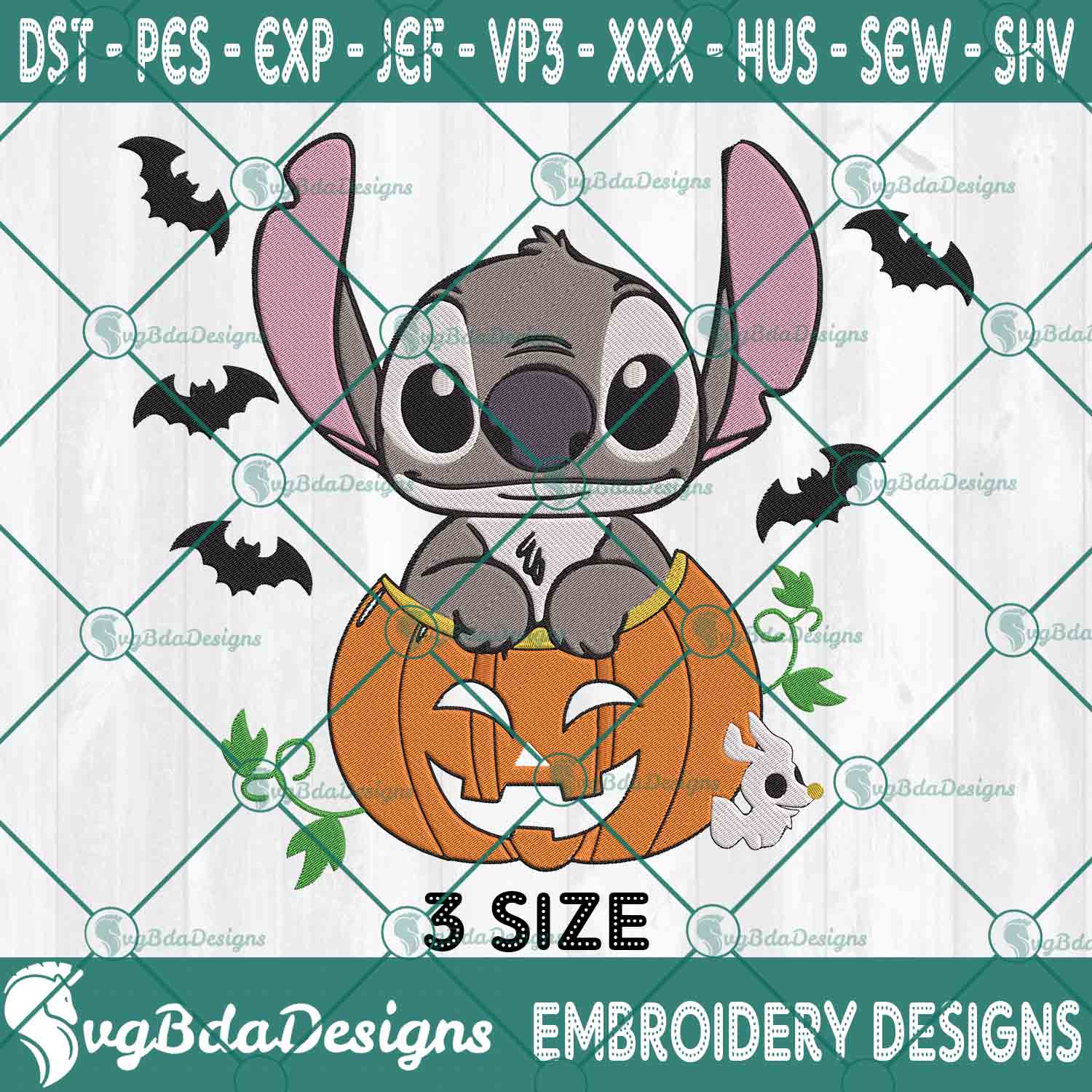 Pumpkin Sitch And Zero Embroidery Designs, Stitch And Zero E | Inspire ...