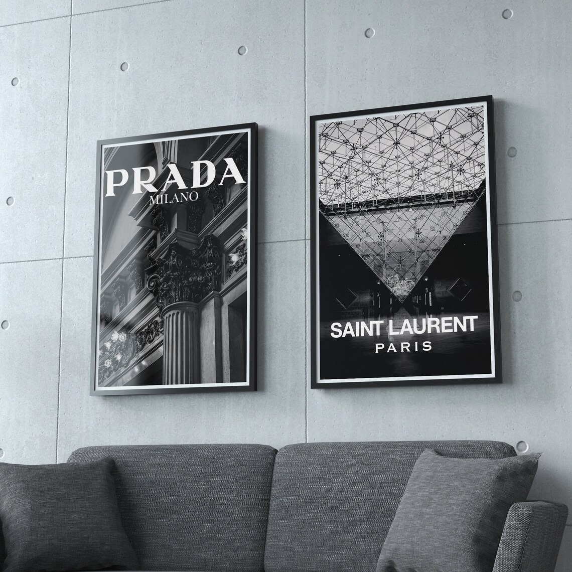 Printable Luxury Fashion Designer Poster Set of 2, Luxury Fa - Inspire ...