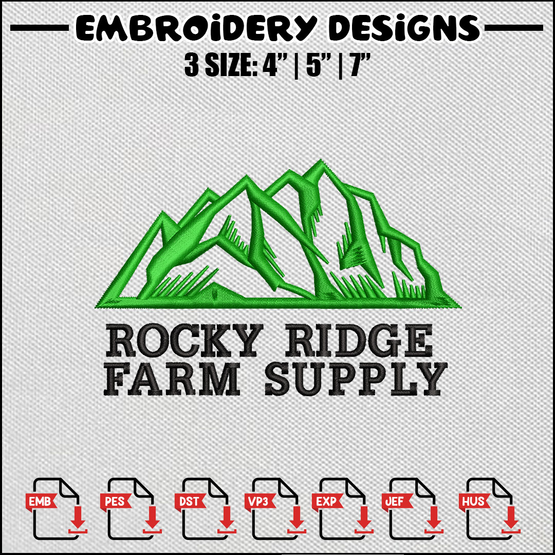 Rocky ridge embroidery design, Logo embroidery, Logo design, | Inspire ...