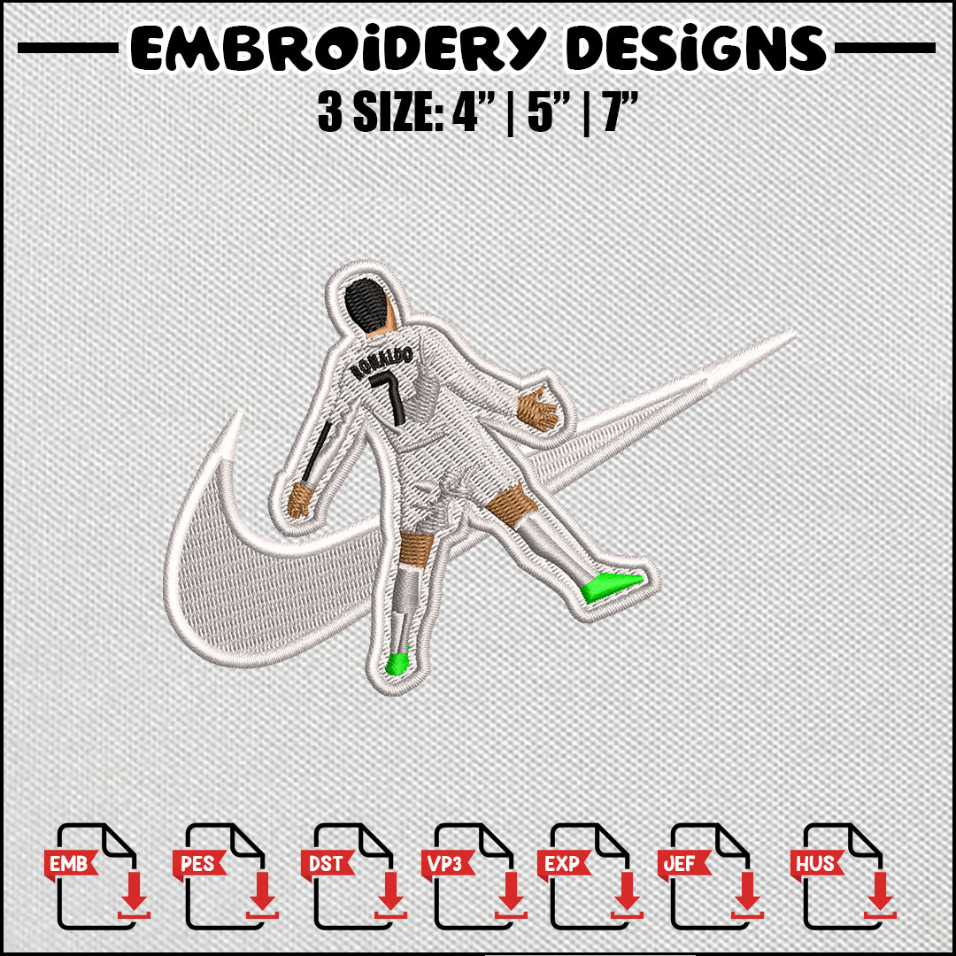 Ronaldo nike embroidery design, Nike embroidery, Nike design | Inspire ...
