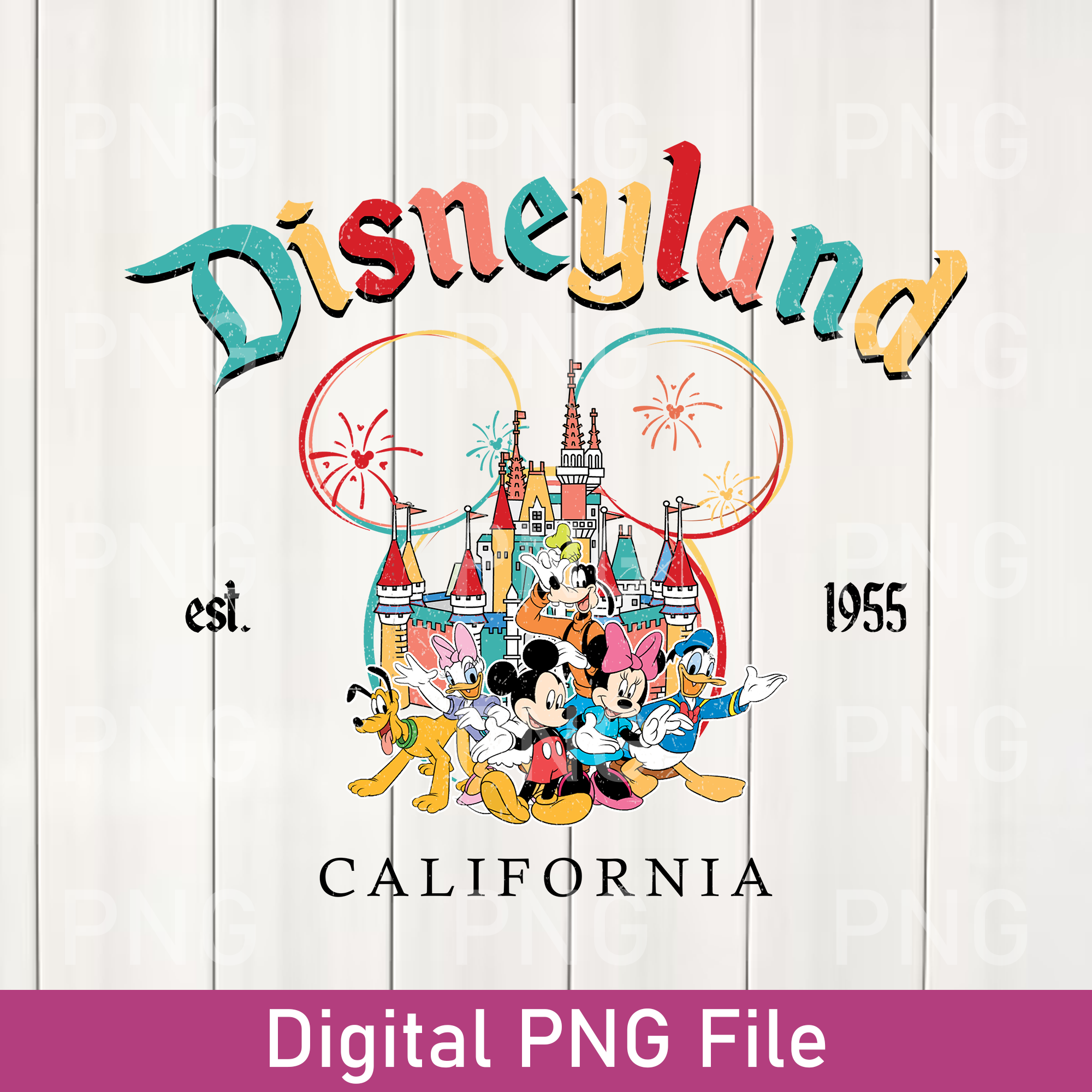 Vintage Disneyland Est 1955 PNG, Disneyland Family PNG, Disn | Inspire ...