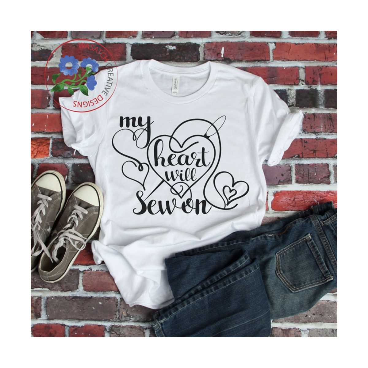 My heart will sew on SVG cutting files | Inspire Uplift