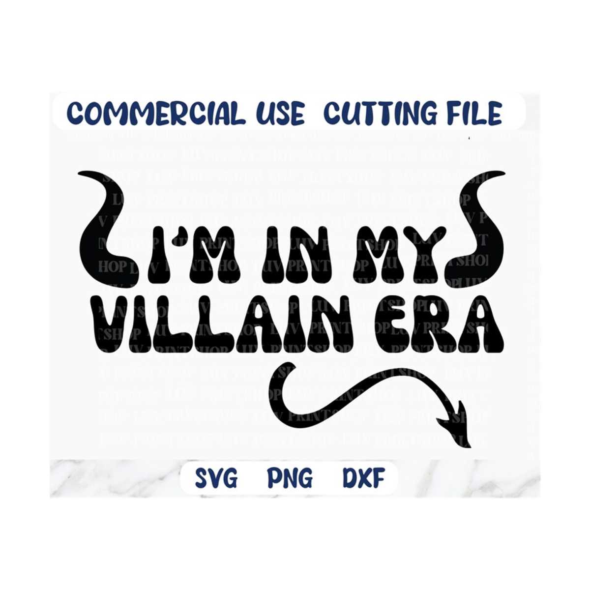 In My Villain Era SVG PNG | B&W Graphics | Booktrovert | Dar | Inspire Uplift